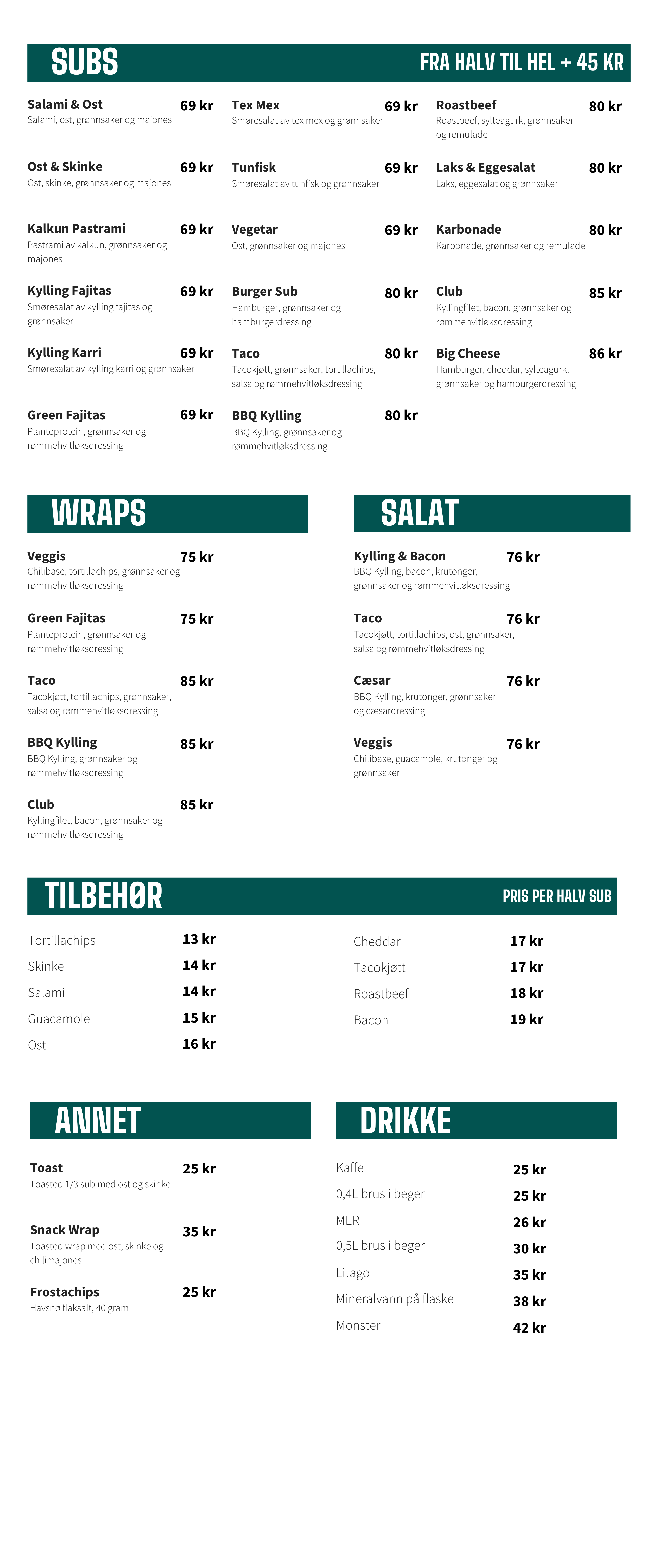 Vår meny | Big Bite